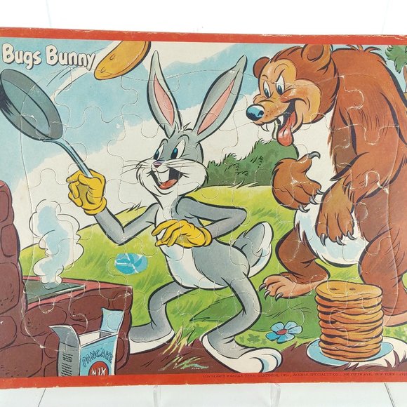 Jaymar Specialty | Toys | Vintage Warner Bros Bugs Bunny Tray Puzzle 4 ...